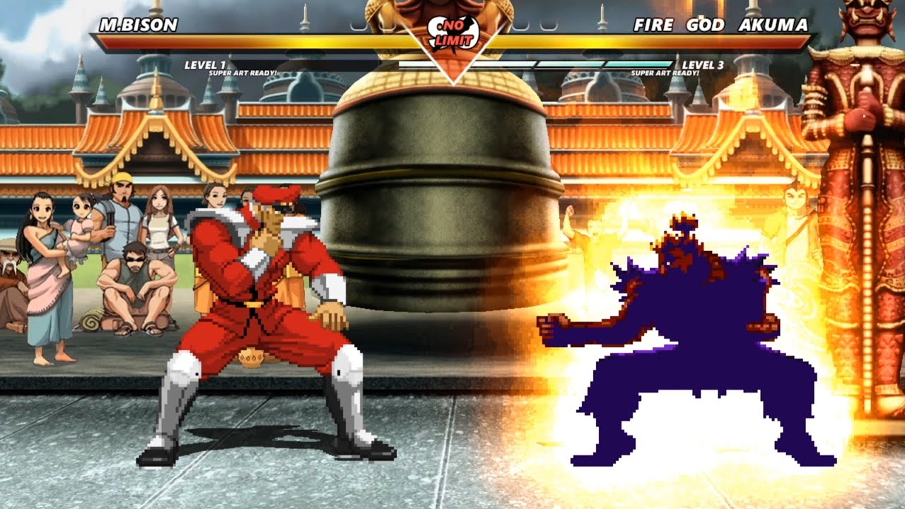 M. BISON vs FIRE GOD AKUMA - Amazing epic fight battle ! - YouTube