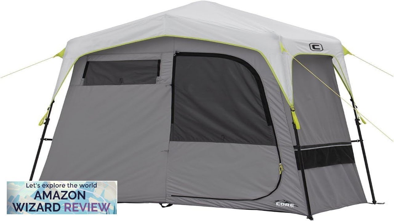 CORE Instant Cabin Shower Tent 2 Room Camping Utility Tent Review - YouTube