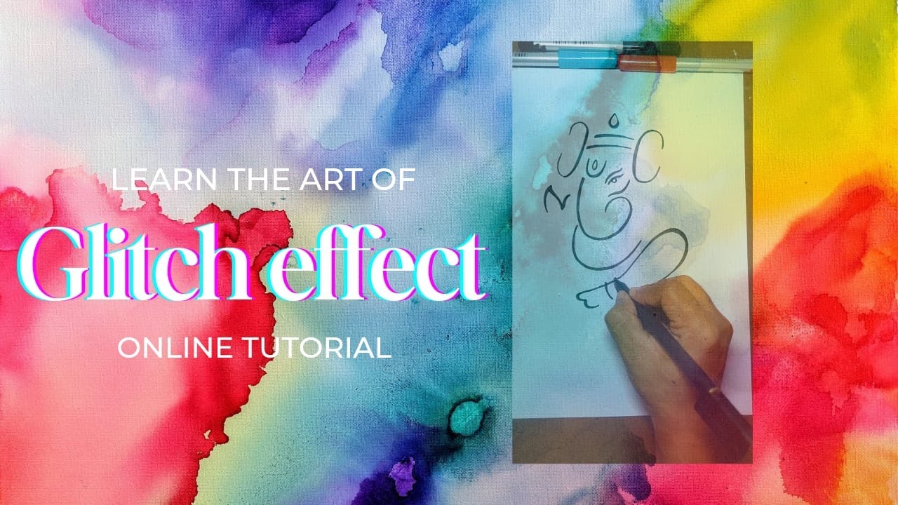 Glitch effect using sketch pens, Lord Ganesha Sketch - YouTube