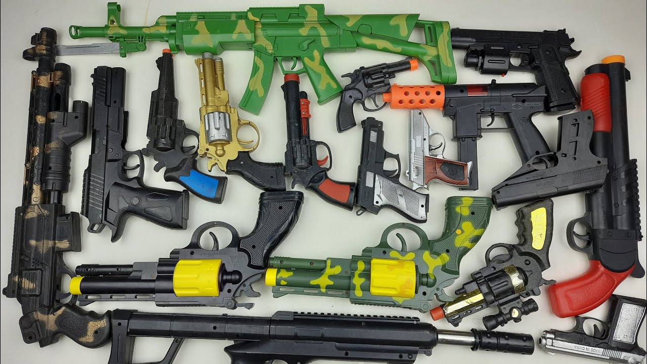 Shooting By Military Weapons Toy | revolver, mouser, shotgun, ak-47 ...
