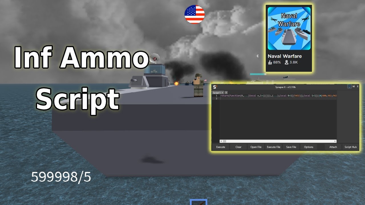 ROBLOX Naval Warfare Inf Ammo Script (Working)! - YouTube