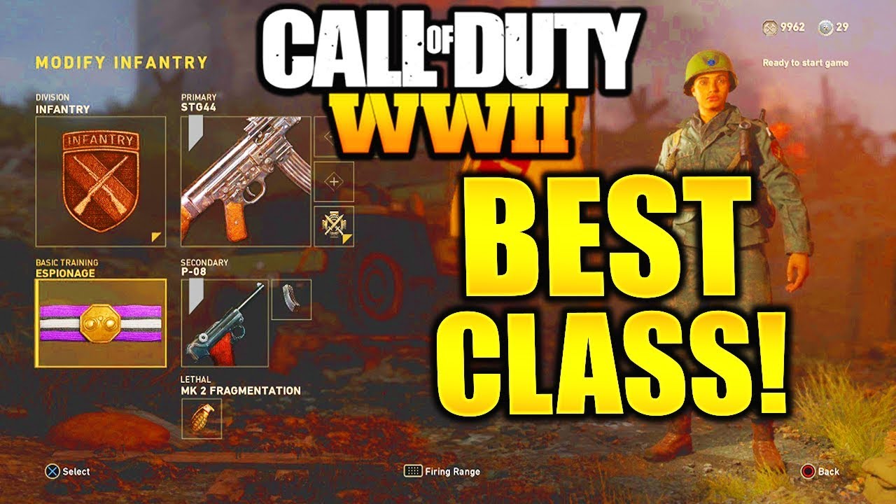 HOW TO MAKE YOUR BEST CLASS SETUP COD WW2! TOP 5 BASIC TRAINING SKILLS ...