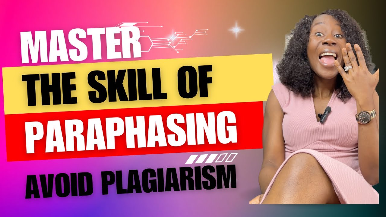 The best ways to paraphrase |Avoid plagiarism - YouTube