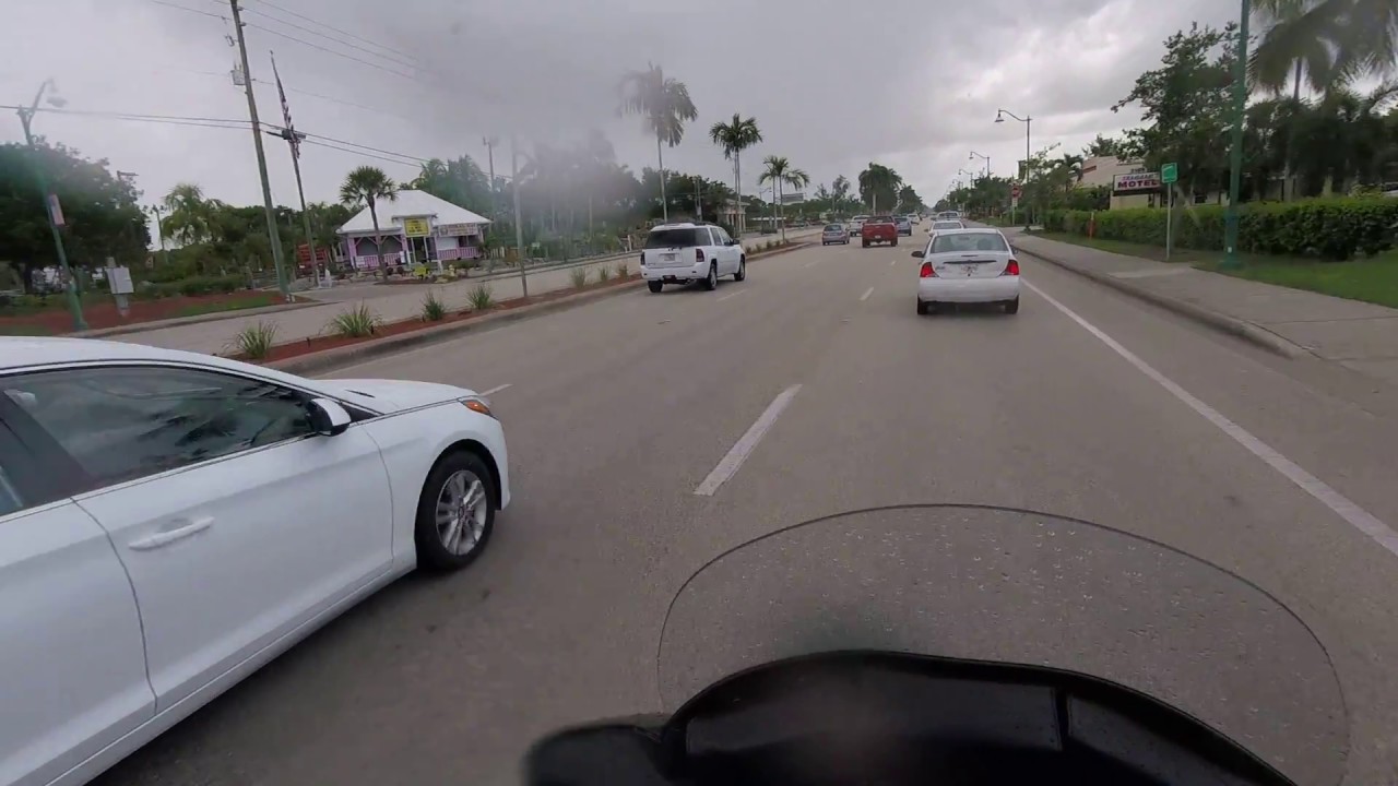 HD Hawkeye - Motorcycle Ride from rainy Naples to Tamiami Trail GoPro ...