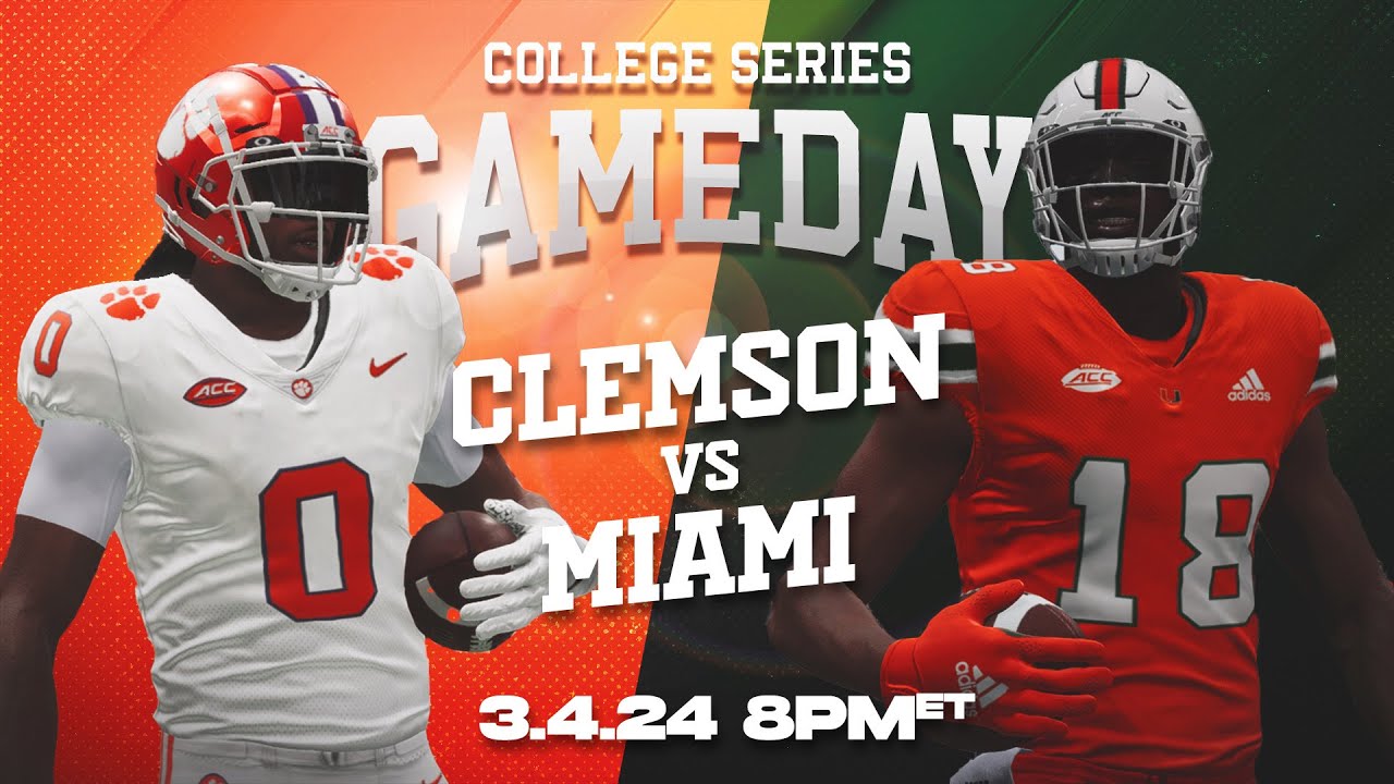 RFL College Series 6: #7 Clemson vs #8 Miami Week 8 | Madden NCAA ...