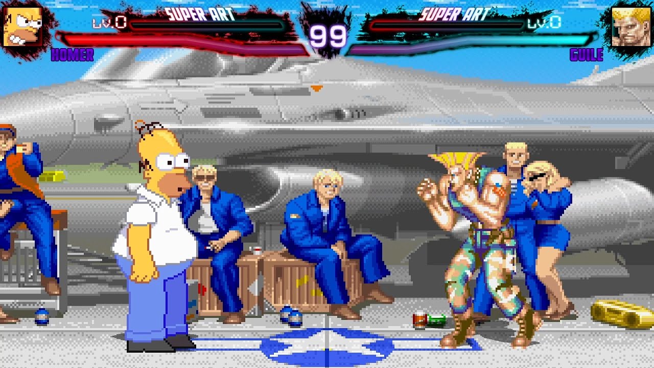Homer Simpson vs. Street Fighter 2 - YouTube