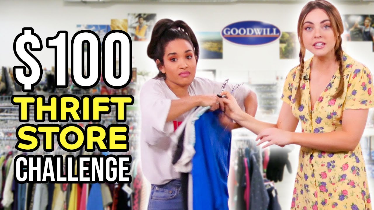 Thrift Store CHALLENGE with $100 Budget!! - YouTube