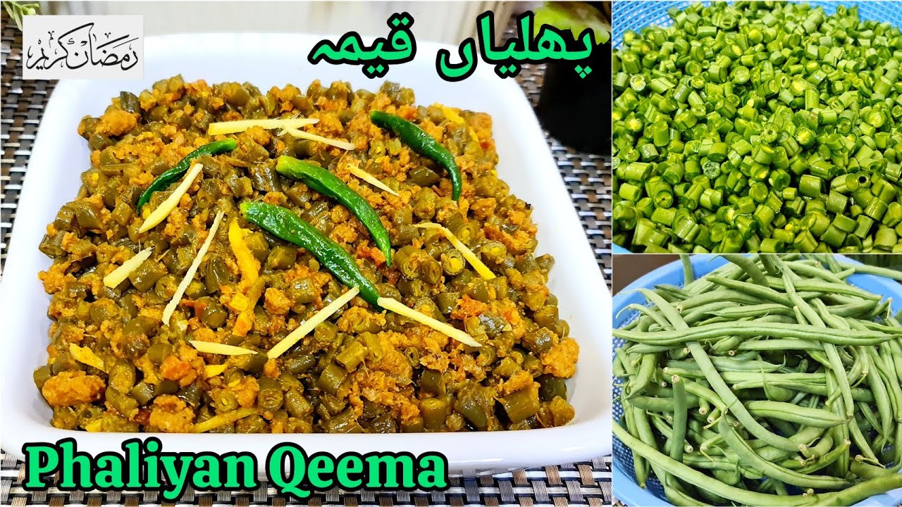 Phali Keema | Phaliyan Qeema | Mince with Green Beans | How To Make ...
