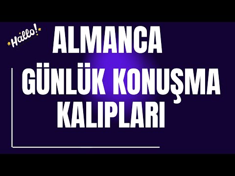 ALMANCA GÜNLÜK KONUŞMA KALIPLARI #almancakonuşma #almancaöğren