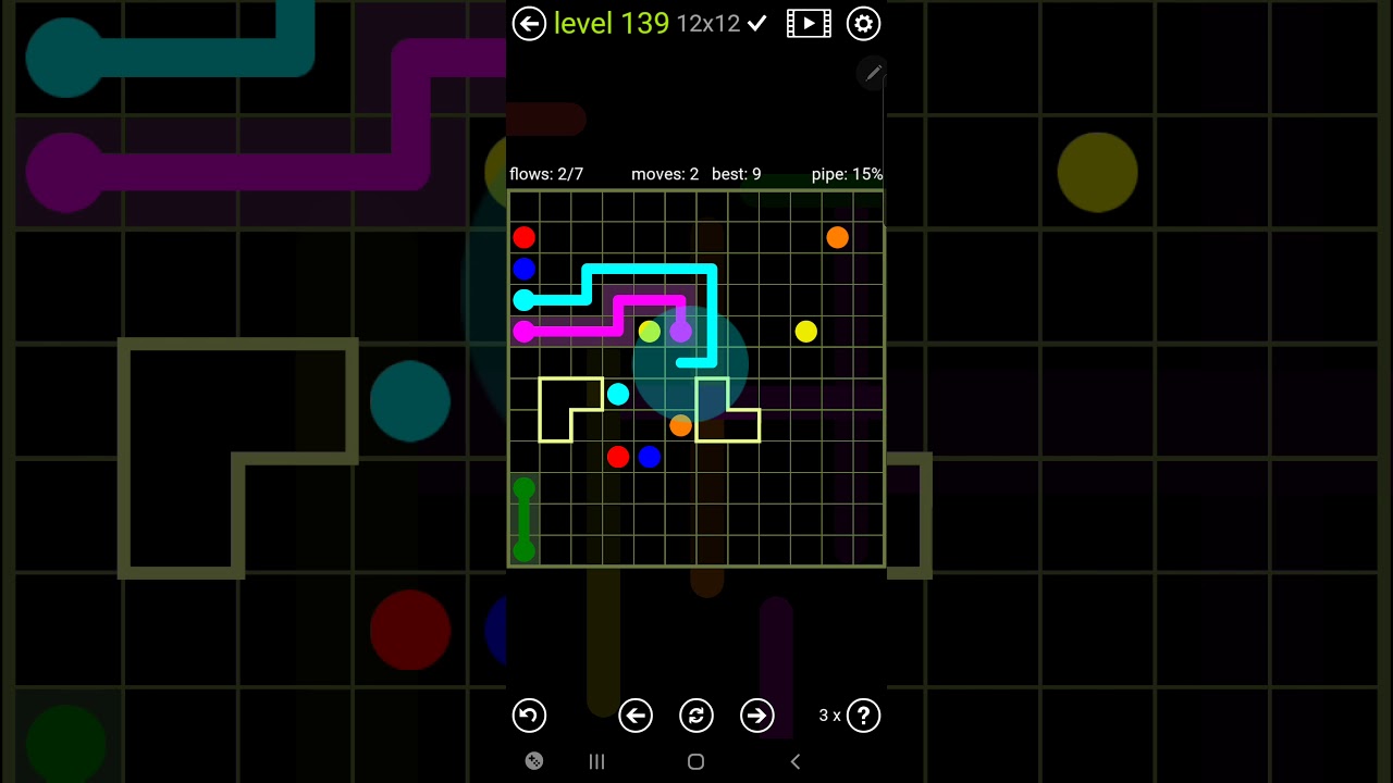 How To Solve Flow Free Scattered Pack Level 139 12x12 Board Hardst Walk ...