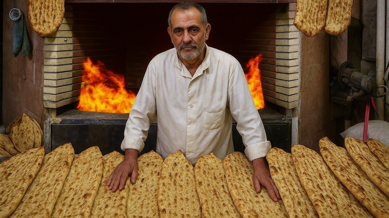 Watch This Dough Turn Into Tasty Bread! | Iranian Sangak Bread Baking ...