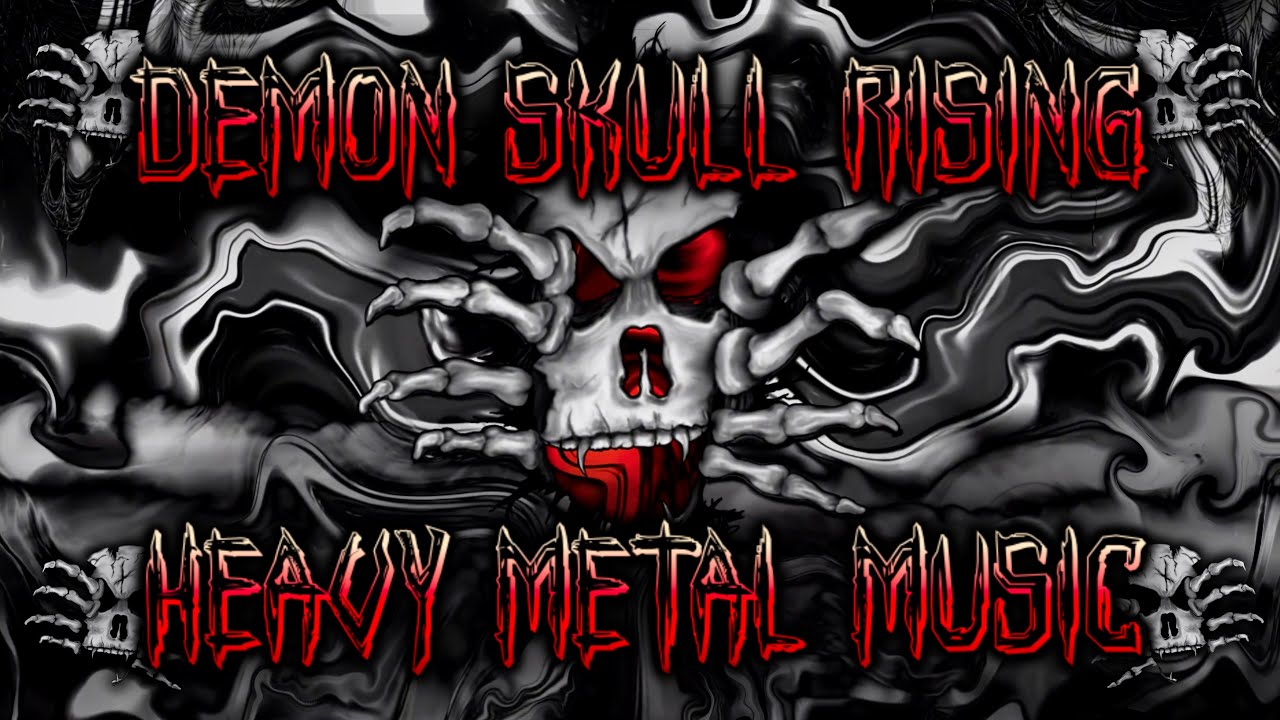 11hr Heavy Metal Music, Demon Skull Rising, Digital Fluid Art, Motion ...