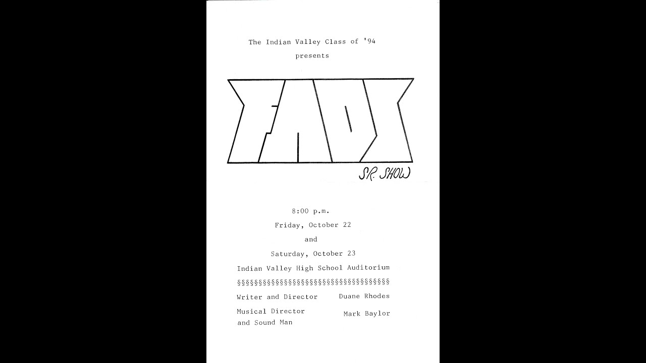 IVHS Senior Show 1994 "Fads" - YouTube