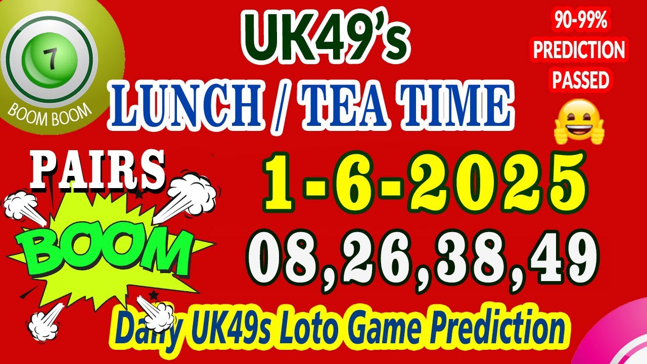 UK 49s Lunch time Tea time prediction UK 49 prediction for today ...