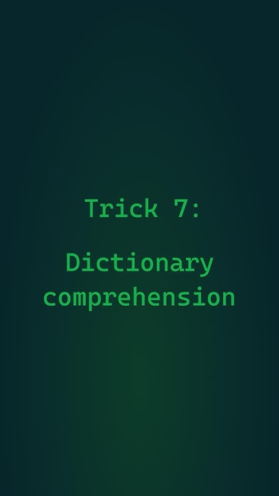 Python Dictionary Comprehension Trick #coding #programming #python # ...