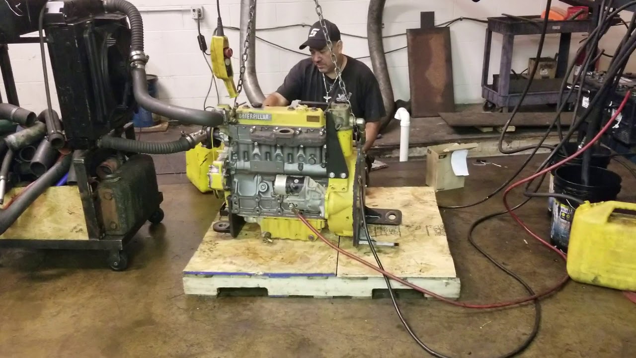 Indianadiesel.com run in on a Caterpillar 3034 diesel engine - YouTube