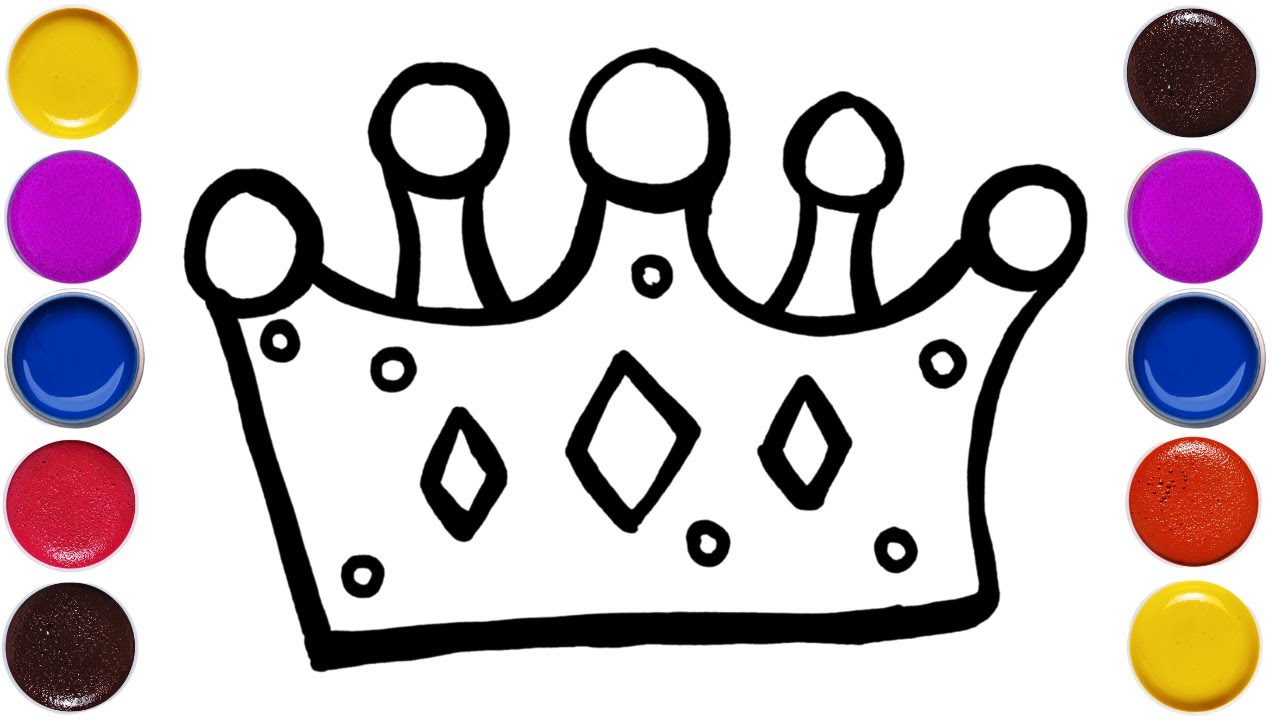 How to draw a crown drawing #1 | 👑 | Drawing, Painting & Coloring for ...