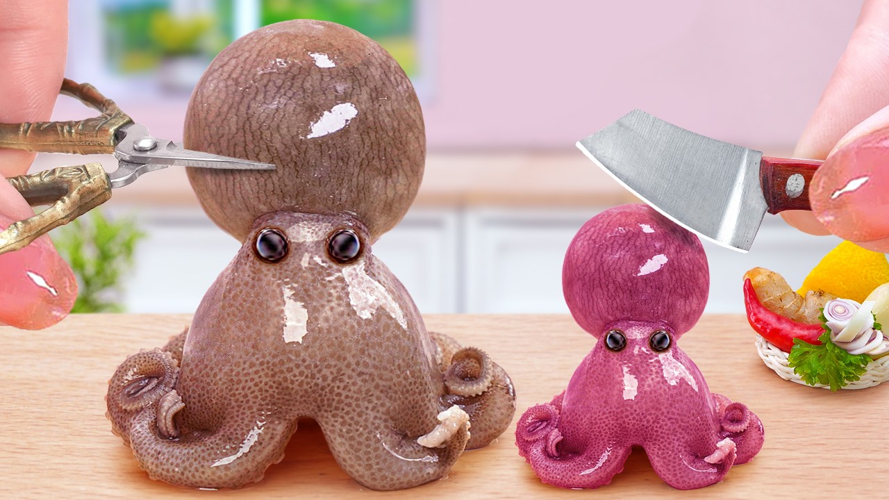 Top 1 Seafood 🐙How To Make Mini Party Stir‑Fried Octopus & Octopus ...