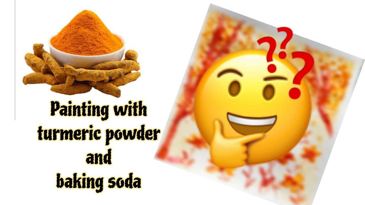 painting with turmeric and baking soda - YouTube