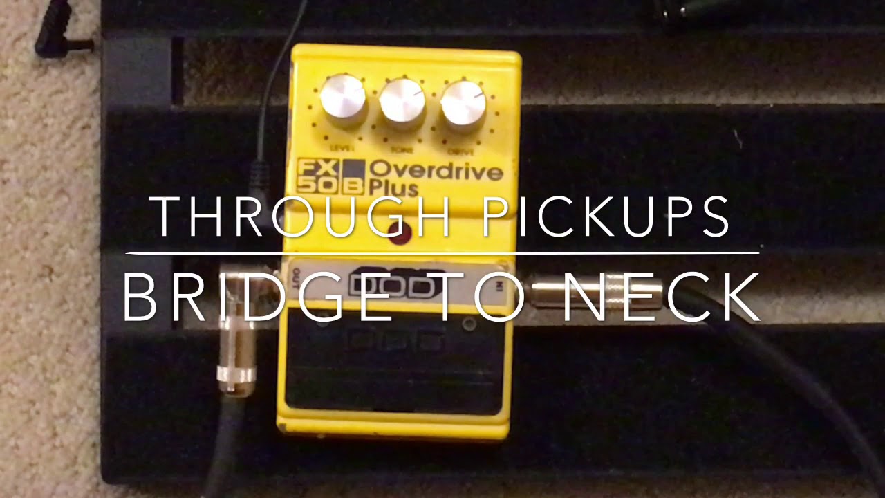DOD FX50B Overdrive Pedal into dirty then clean Marshall 1959SLP - YouTube