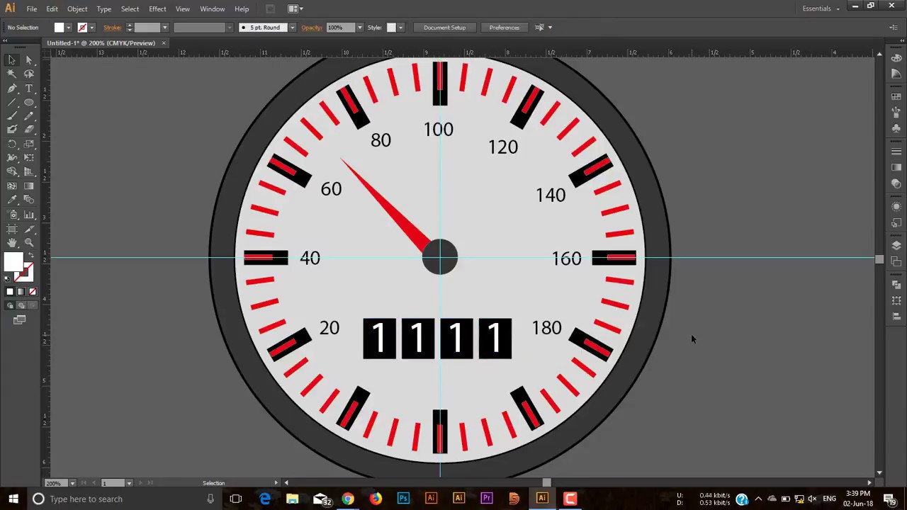How to Design Speed meter | Adobe Illustrator | Optimized Design - YouTube