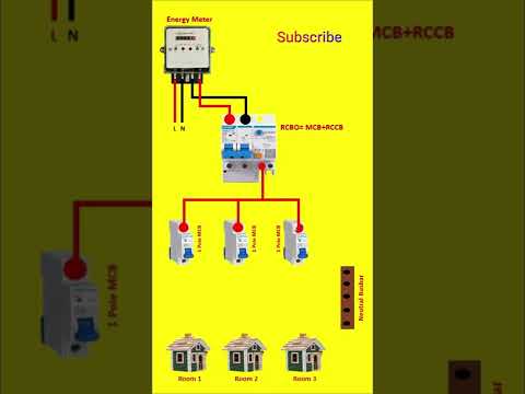 RCBO Connection in Distribution Board | Electrical House Wiring with ...