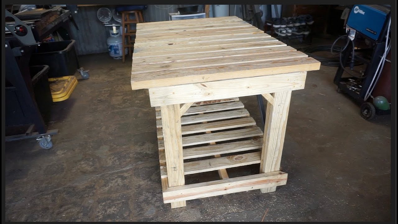 Made this work shop table from a Pallet - HD 1080p - YouTube