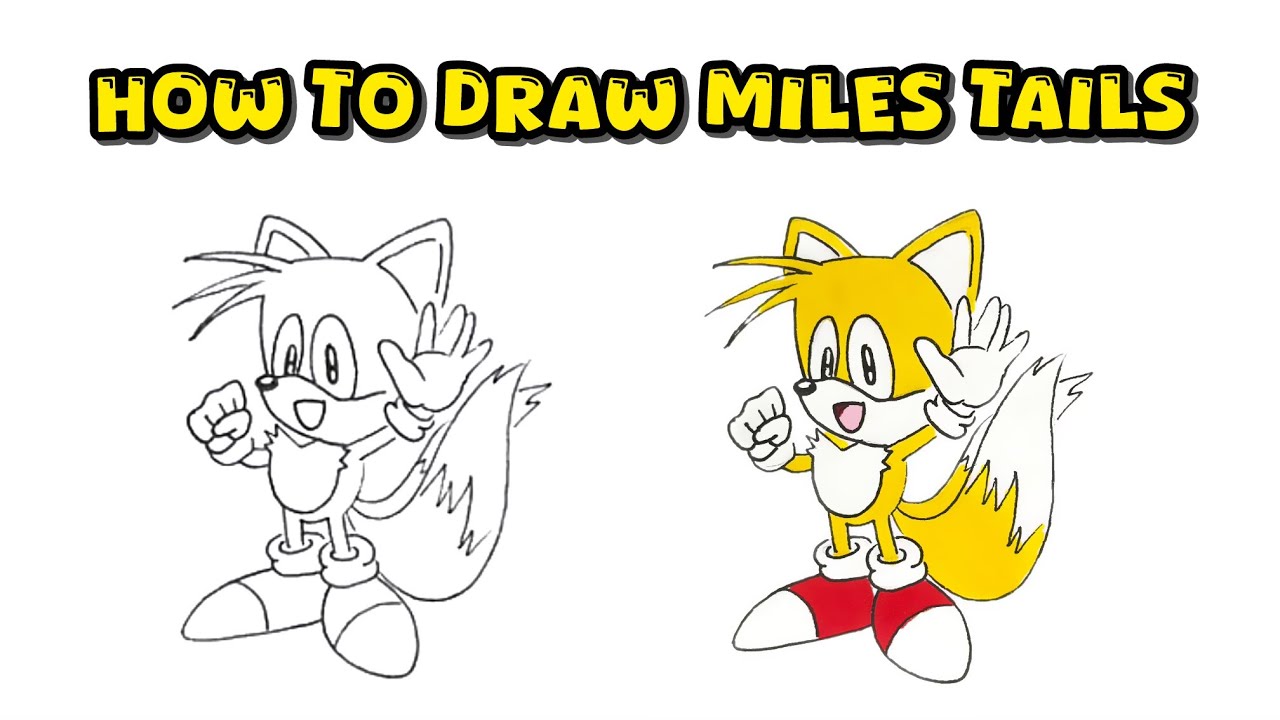 How to Draw Miles Tails from Sonic the Hedgehog – Easy Game Character ...