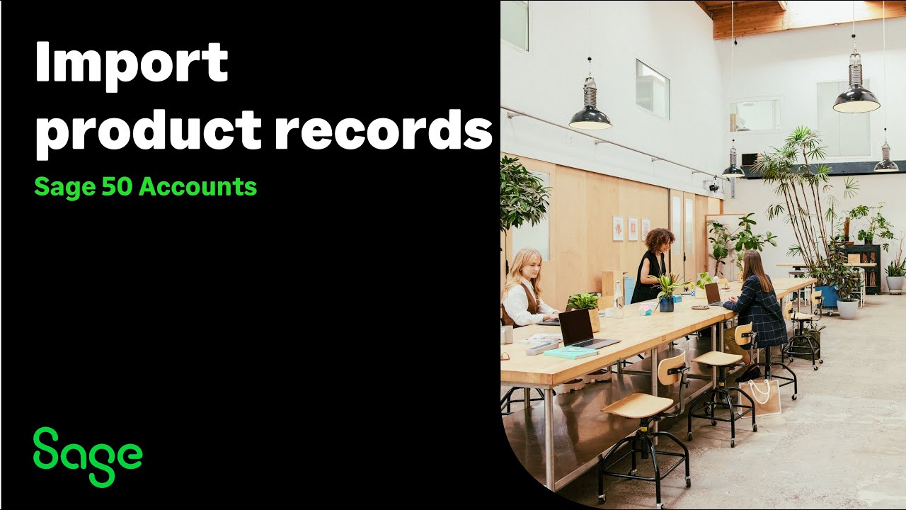 Sage 50 Accounts (UK): Import product records - YouTube