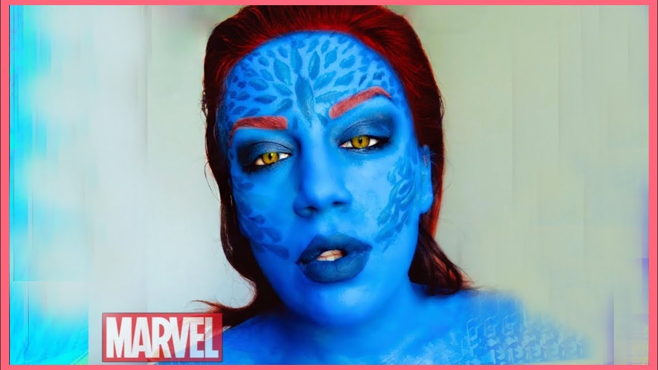 Mystique X-Men makeup tutorial!!! - YouTube
