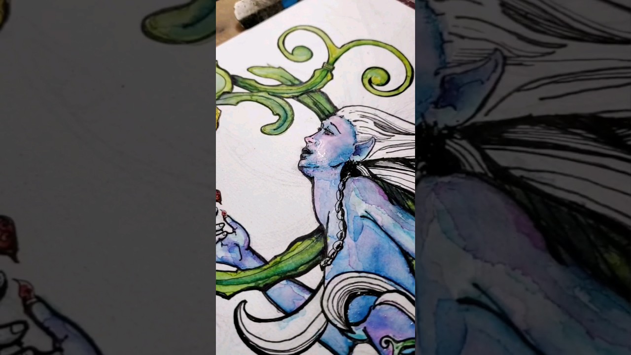 creating a Celtic Mermaid design - YouTube