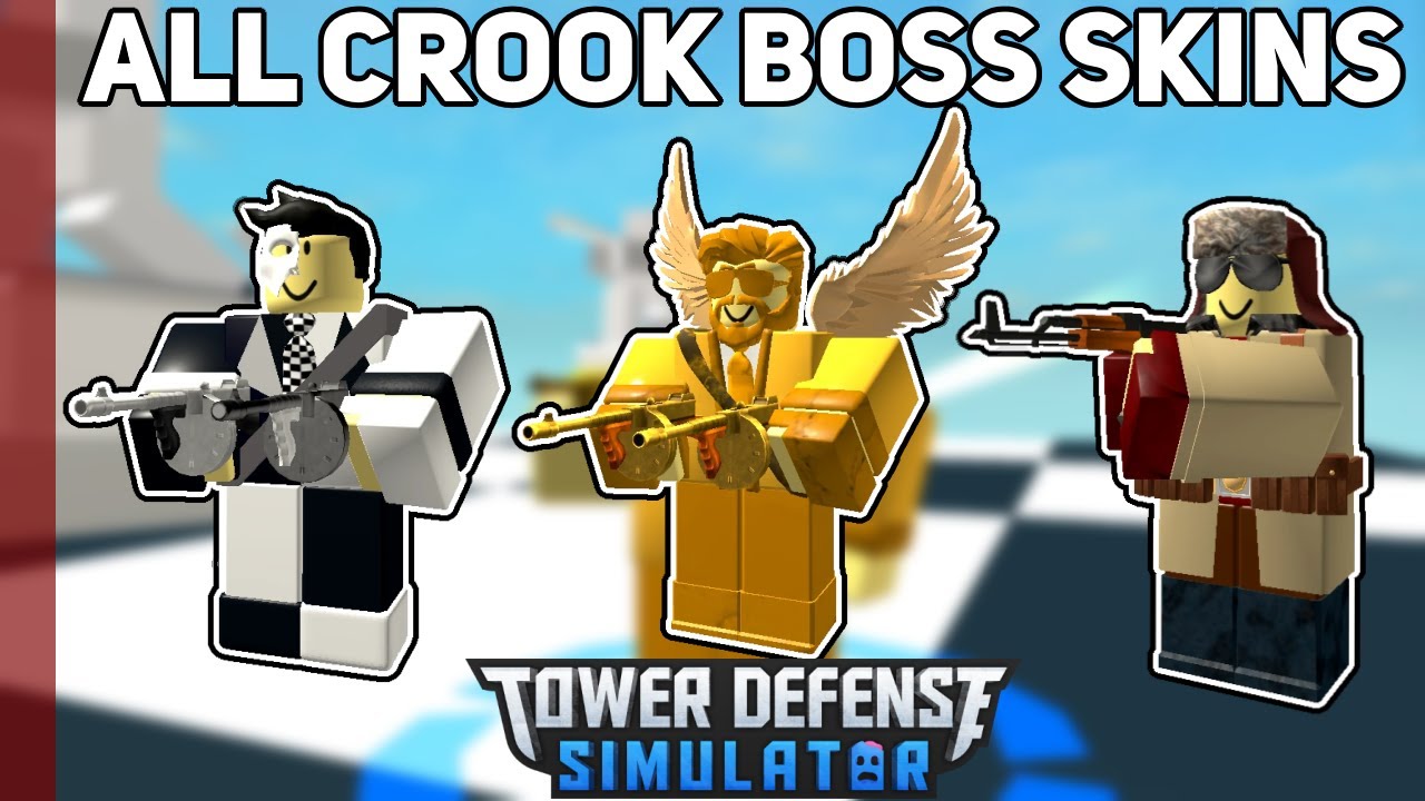 All Crook Boss Skins | Tower Defense Simulator - YouTube