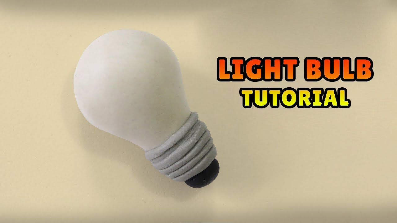 🔴 DIY How to make a Miniature LIGHT BULB - Easy Polymer Clay and ...