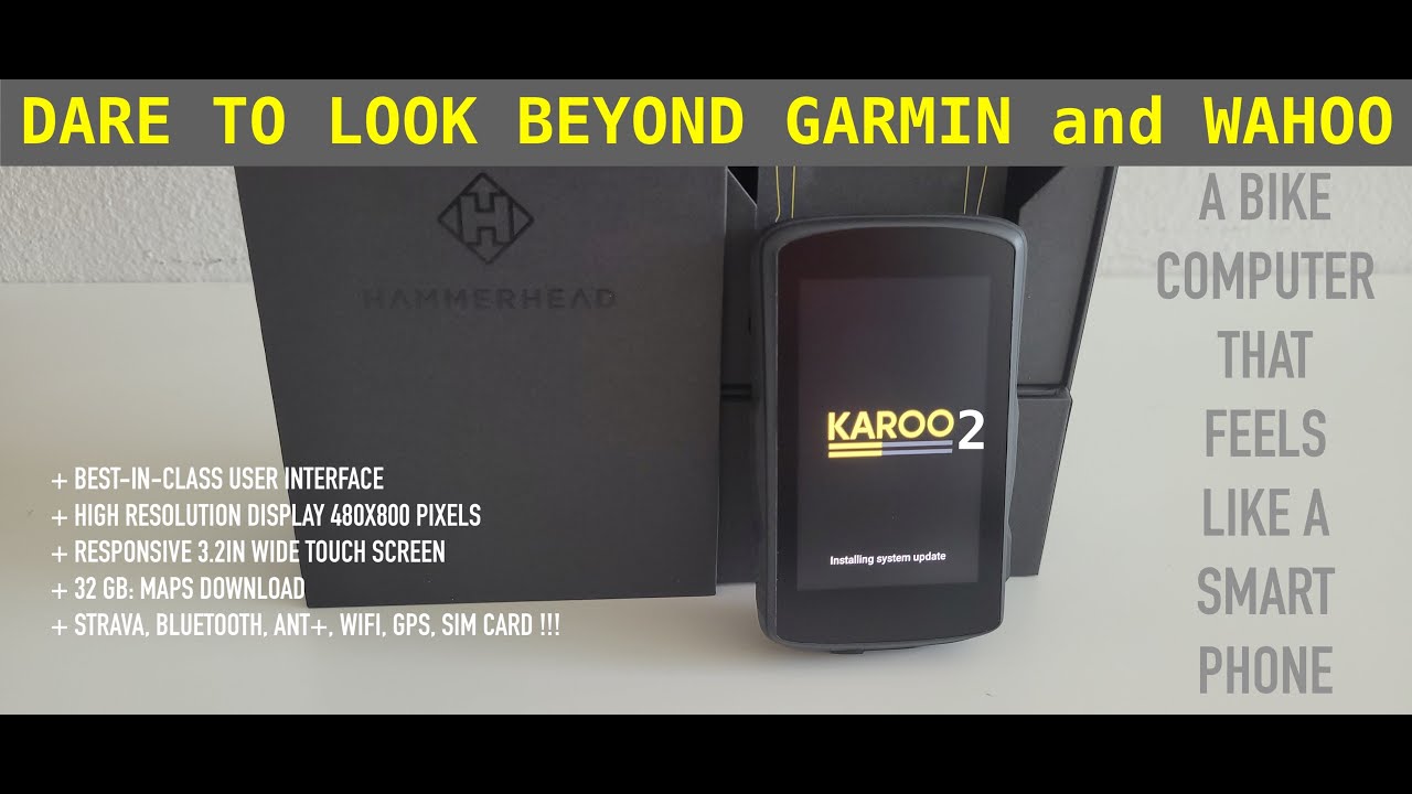Hammerhead KAROO 2 bike computer - Firsthand Unboxing Experience - YouTube