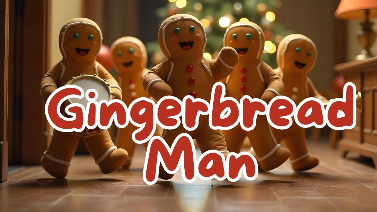 Gingerbread man | 🎄Holiday Songs and Carol for Kids 🔔 | Festive ...