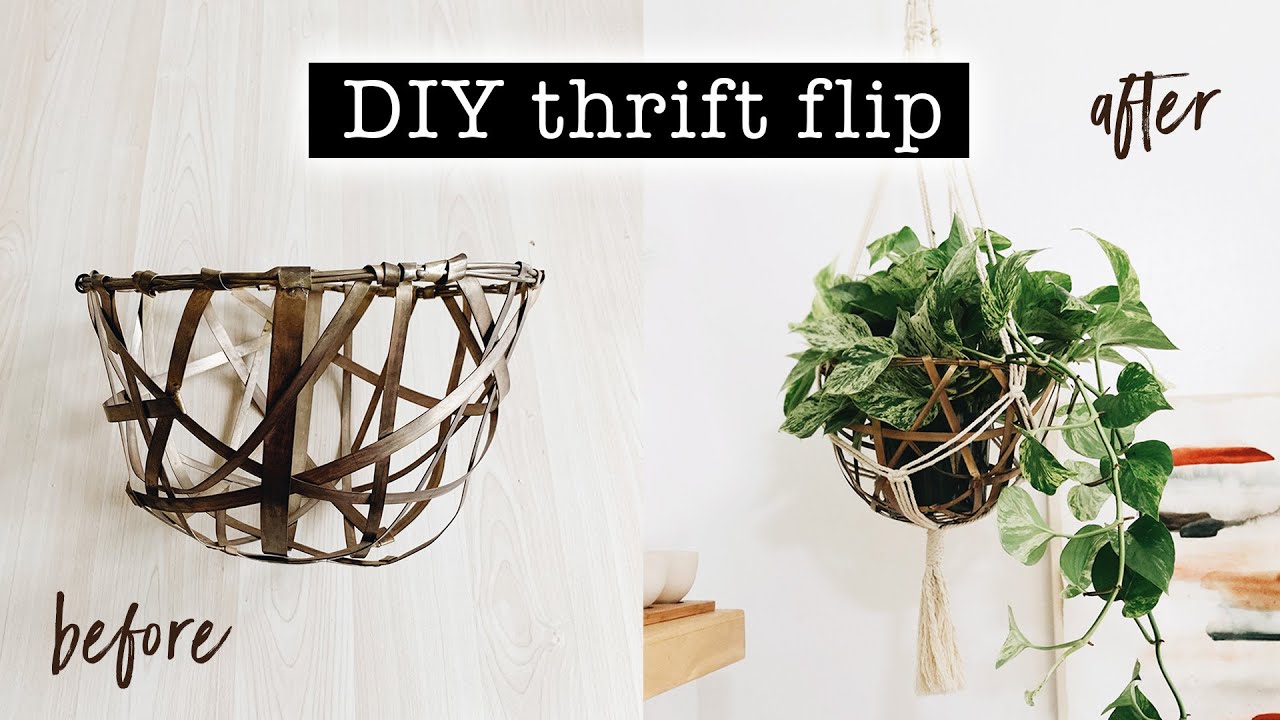 THRIFT FLIP DIY Macrame Plant Hanger | XO, MaCenna - YouTube
