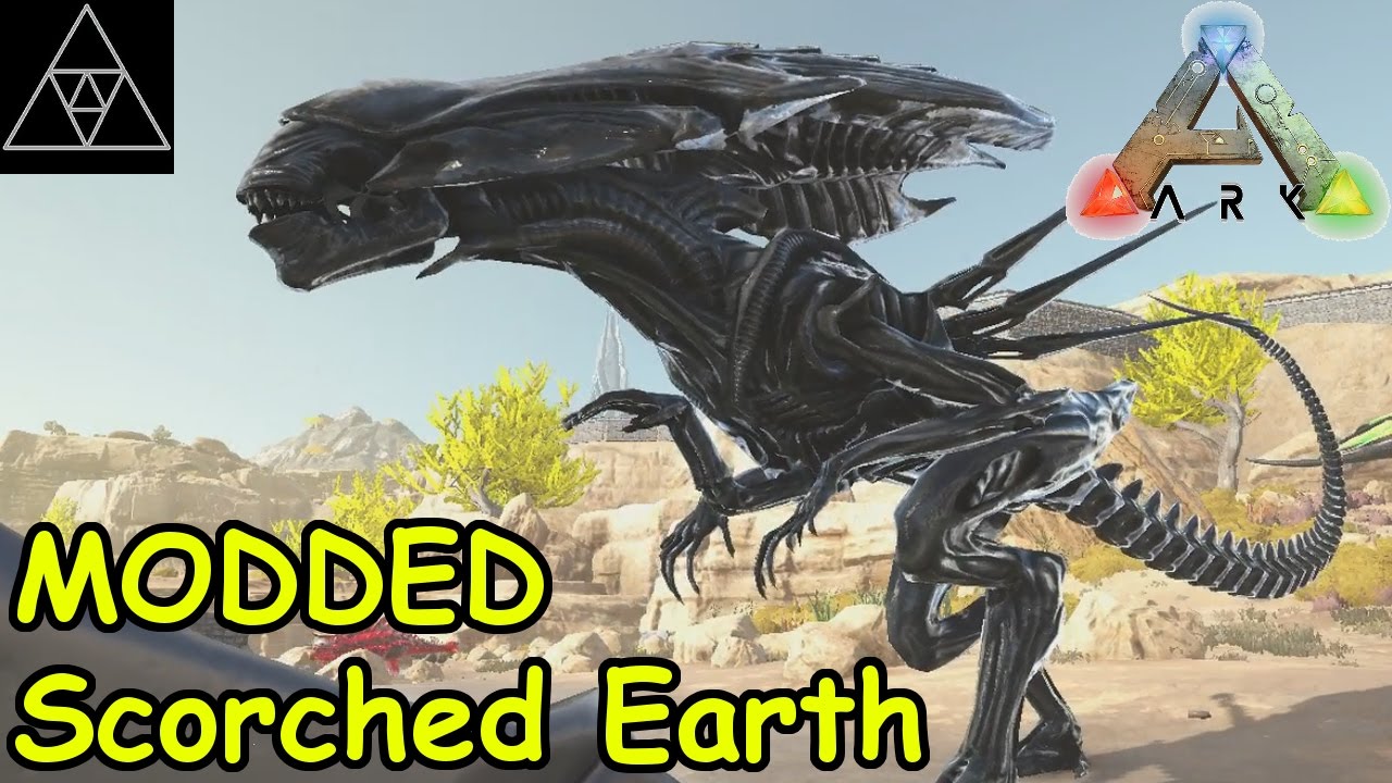 Modded ARK: Scorched Earth #037 Xeno Queen & Xenosaurier! - YouTube