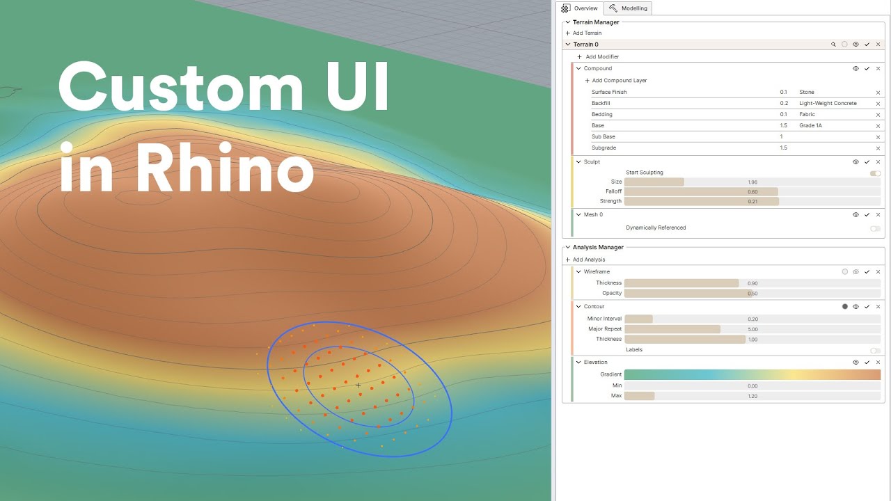 Rhino Terrain pre alpha - Custom UI - YouTube