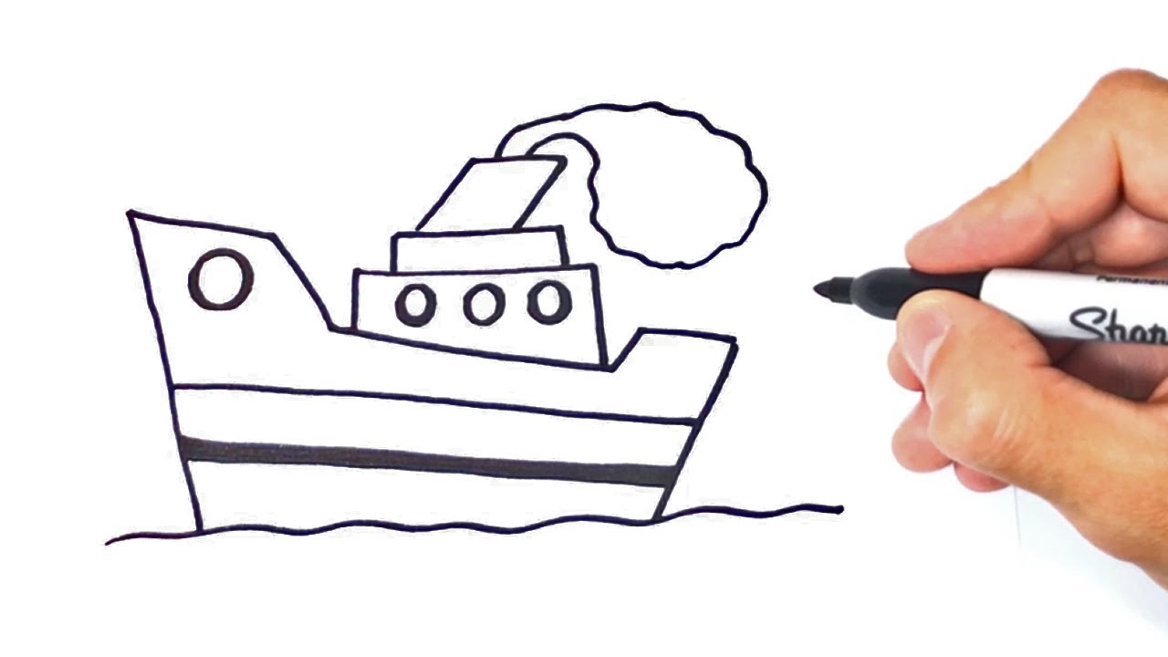 How to draw a Boat Step by Step | Boat Drawing Lesson - YouTube