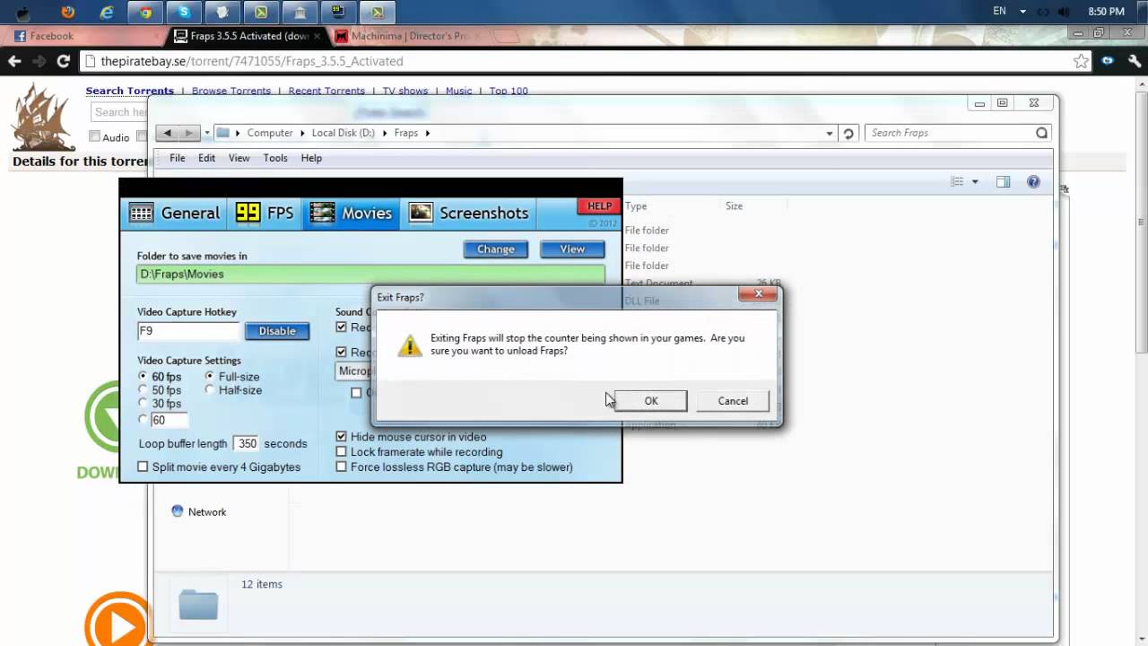 How to download fraps 3.5.5 ACTIVATED - YouTube