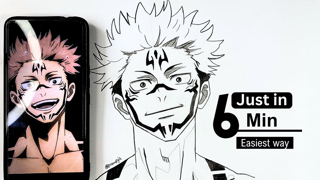 How to Draw Sukuna || How to Draw Anime || Easy Anime Drawing - YouTube