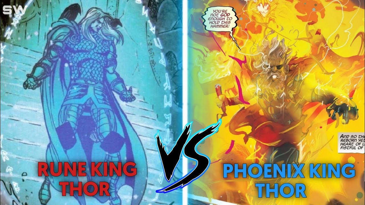 Rune king thor vs. Phoenix king thor - Who is more powerful | Hindi ...