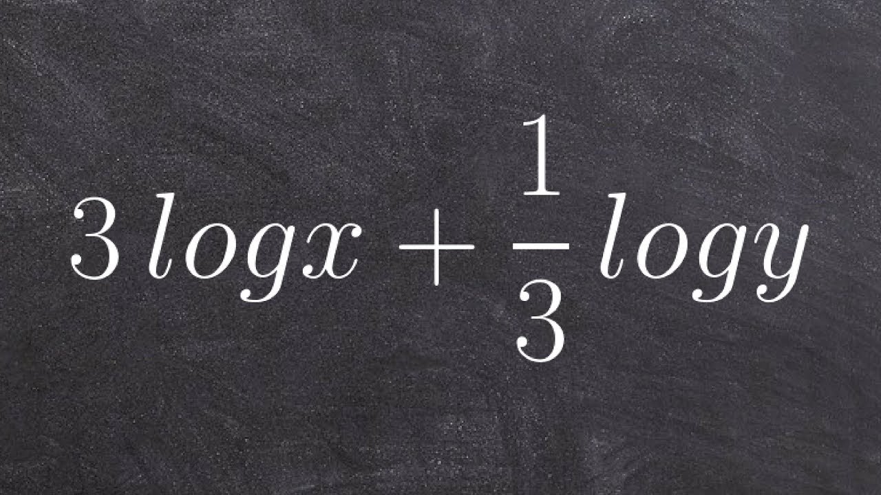 Learn the steps to condense a logarithmic expression - YouTube