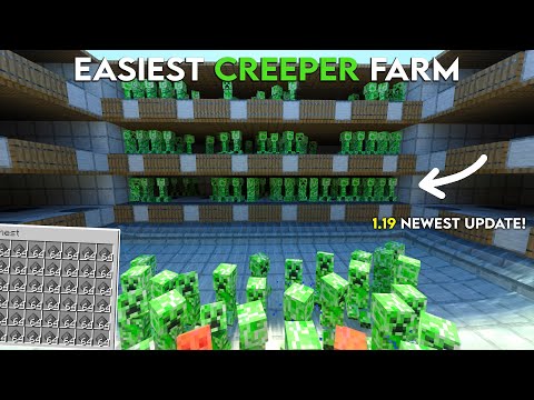 How to Make Creeper Farm in Minecraft Bedrock 1.19 New Update No Cat ...
