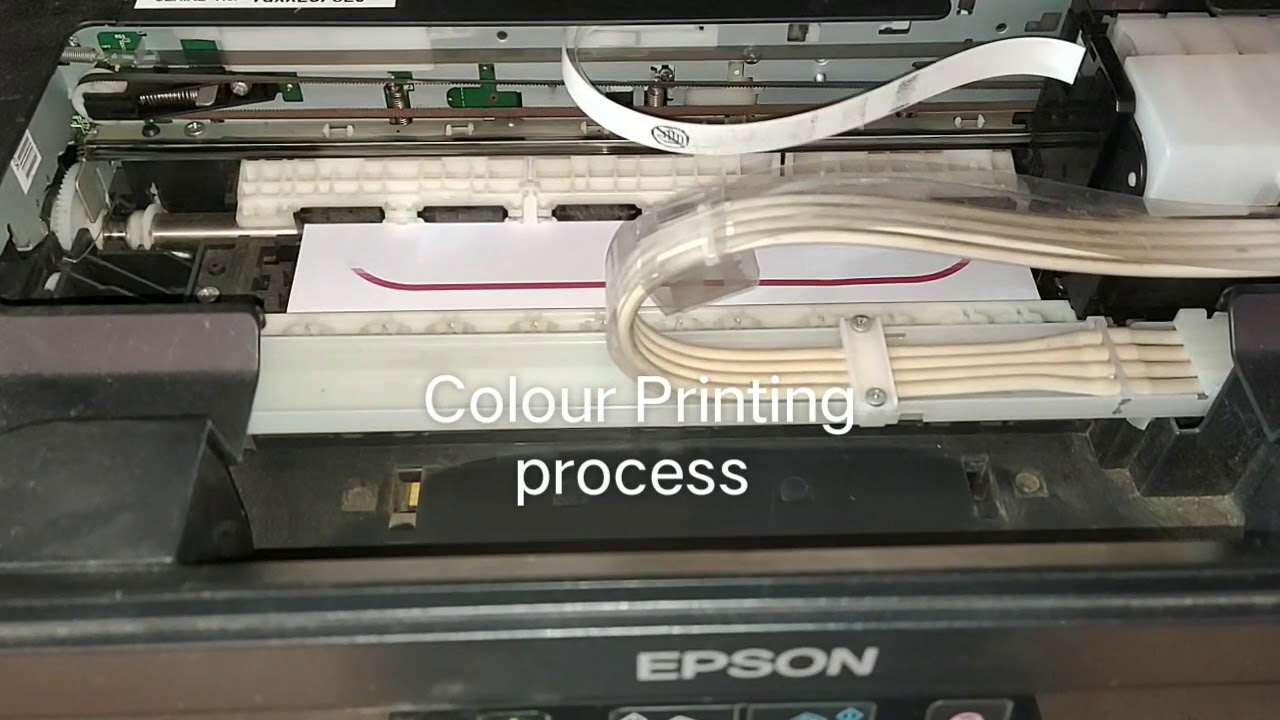 How to printing process on Epson colour Printer - YouTube