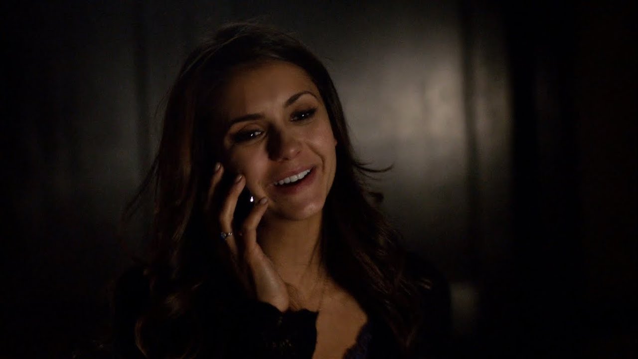 TVD 5x16 - Elena and Damon gossiping on the phone | Delena Scenes HD ...