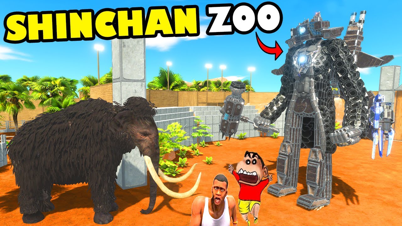 MECHA ARMY vs SHINCHAN ZOO and CHOP in ANIMAL REVOLT BATTLE SIMULATOR ...