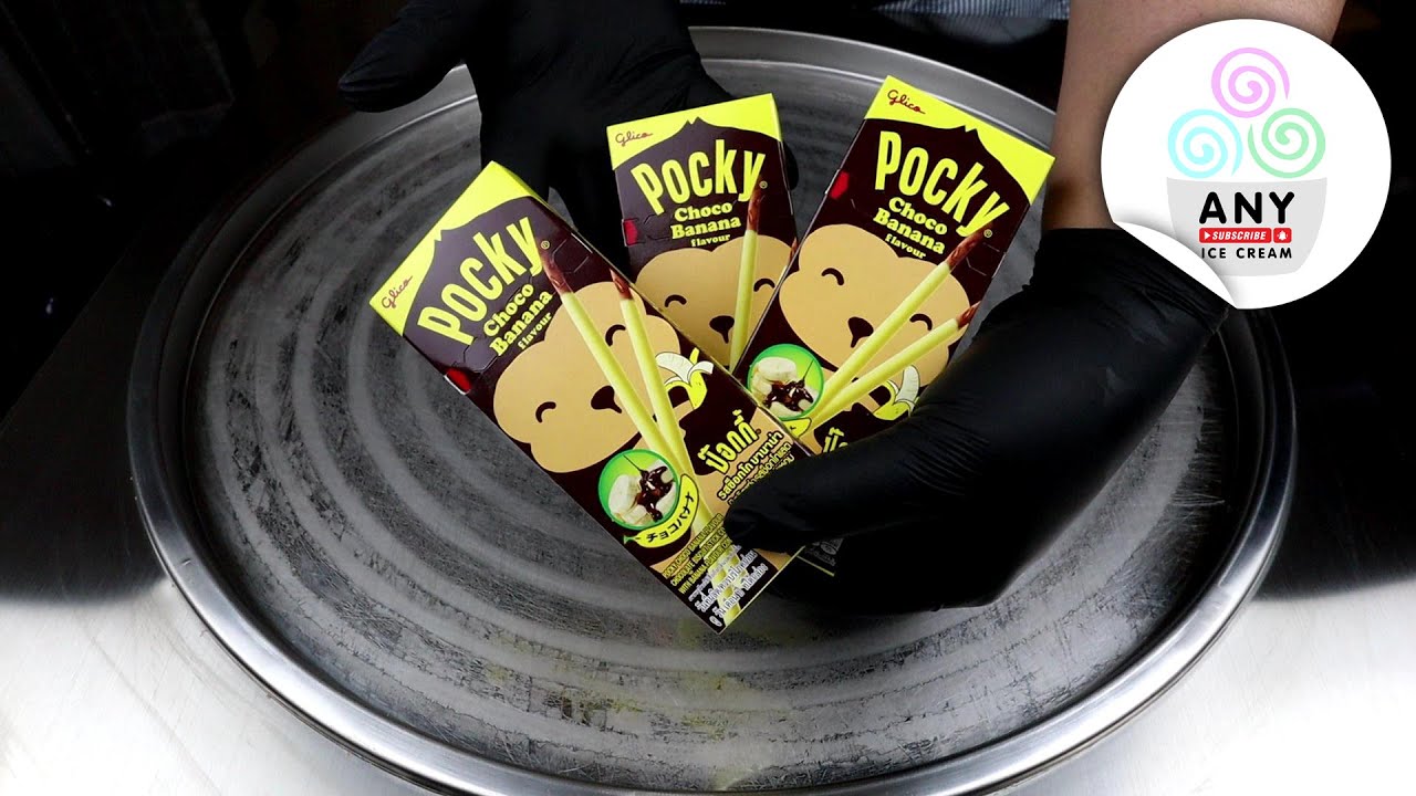 Asmr Pocky Day Banana Flavor Ice Cream Rolls Oddly Satisfying Ice