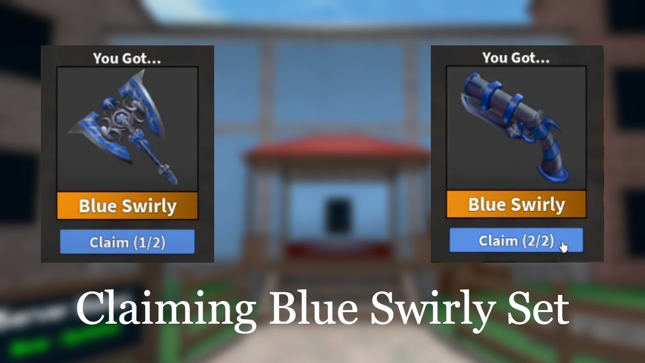 Claiming Blue Swirly Set (MM2) - YouTube
