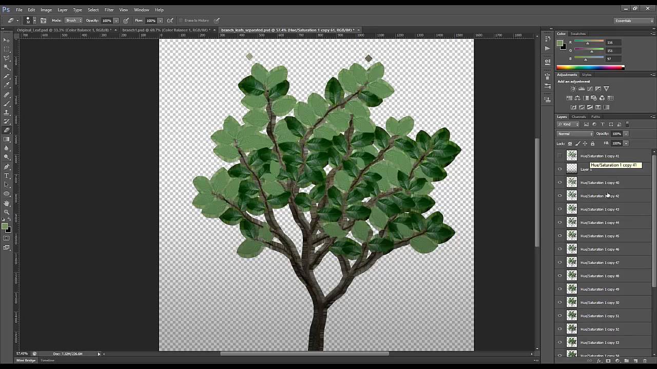 creat branches with leafs for unity games part2 - YouTube